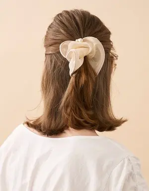 Alexandre De Paris Organza Silk Scrunchie