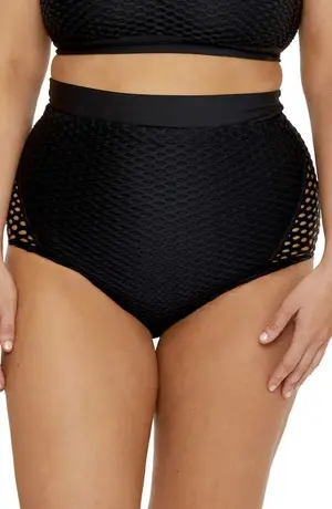 BECCA® By Rebecca Virtue Castaway High Waist Bikini Bottoms - Black
