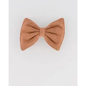 Alexandre De Paris Suede Bow Barrette - Brown