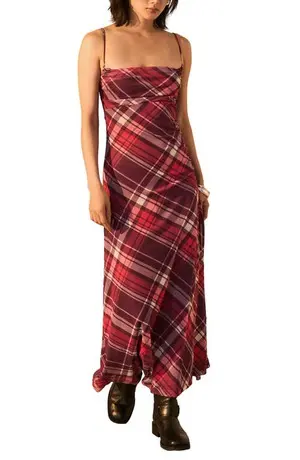 NEXT Mesh Maxi Dress - Red