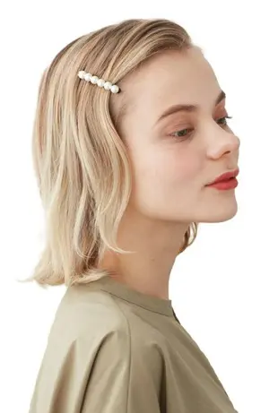 Alexandre De Paris Pearl Side Barrette - Black