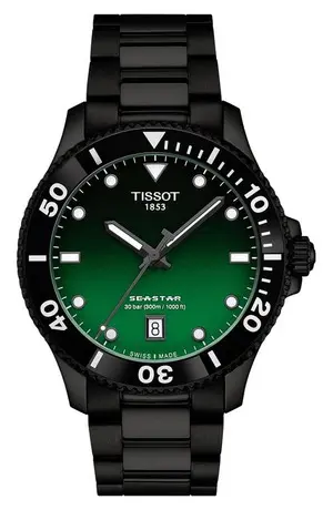 TISSOT Seastar 1000 Bracelet Watch Green Gradient