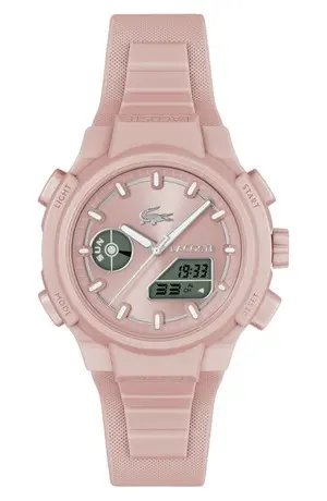 Lacoste Silicone Strap Watch - Blush