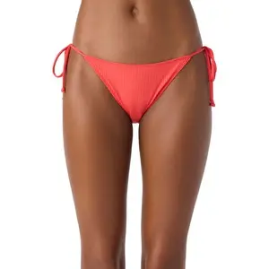 O'Neill Saltwater Solids Maracas Rib Bikini Bottoms Cayenne