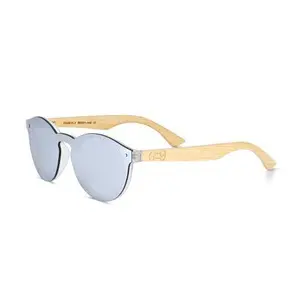EARTH WOOD Polarized Sunglasses - Bamboo/silver