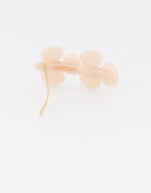 Alexandre De Paris Camelia Acetate Side Barrette - Beige