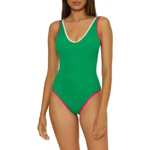 BCA BY REBECCA VIRTUE Block Party One-Piece Swimsuit Shamrock