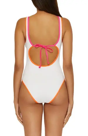BCA BY REBECCA VIRTUE Block Party One-piece Swimsuit - White
