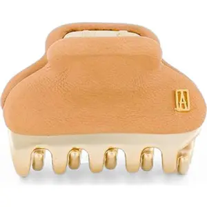 Alexandre De Paris Vendôme Leather Hair Clip - Beige