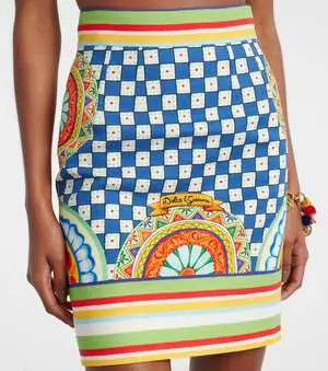 Dolce & Gabbana Patterned Cotton Miniskirt
