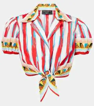 Dolce & Gabbana Cropped Striped Shirt - Multicoloured