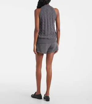 LISA YANG Serafine Cable-knit Cashmere Top
