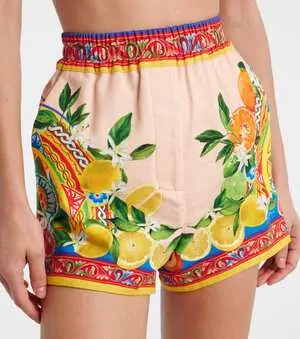 Dolce & Gabbana Taormina Printed Cotton-blend Shorts