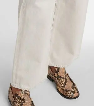 AGOLDE Ren High-rise Wide-leg Jeans - Grey