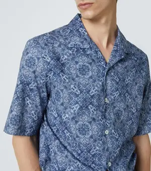 Brunello Cucinelli Printed Cotton Shirt