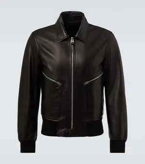 TOM FORD Leather Jacket - Black