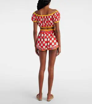 Dolce & Gabbana Printed Cotton Shorts