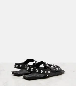 Khaite Boden Studded Leather Sandals - Black