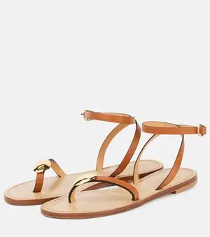 AMANU Senegal Leather Sandals - Brown