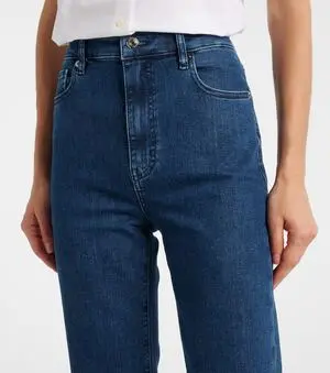 FRAME Icon Cropped Mid-rise Straight Jeans