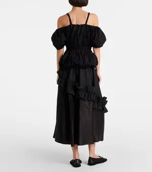 Noir Kei Ninomiya Peplum Cotton Poplin Top