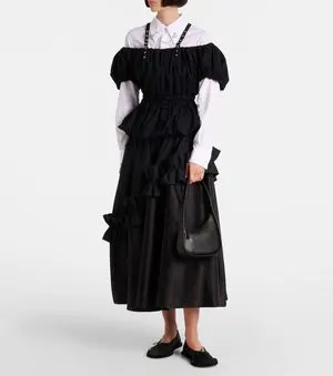 Noir Kei Ninomiya Peplum Cotton Poplin Top