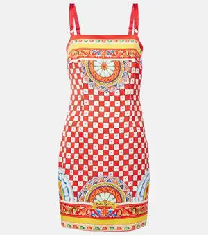 Dolce & Gabbana Taormina Printed Silk-blend Minidress