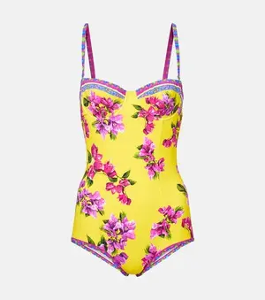 Dolce & Gabbana Floral Print Swimsuit - Multicoloured