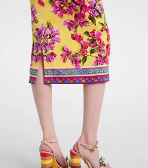Dolce & Gabbana Taormina Floral Silk-blend Midi Dress