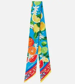 Dolce & Gabbana Printed Silk Twill Scarf - Multicoloured