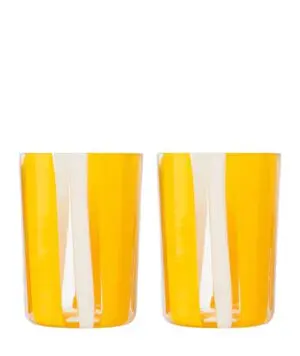 Dolce & Gabbana Taormina Glass Tumblers - Yellow
