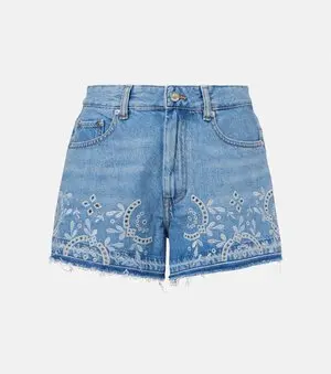 Ganni Button Detailed Shorts For Women