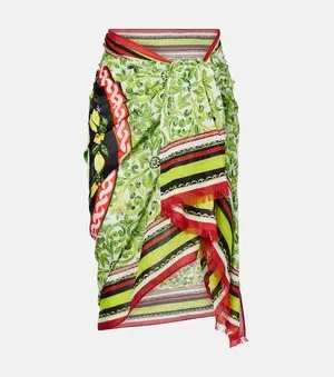 Dolce & Gabbana Printed Cotton Beach Cover-up - Green