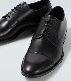 Canali Leather Derby Shoes