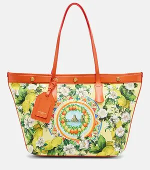 Dolce & Gabbana Taormina Large Printed Canvas Shopper - Multicoloured