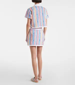 Missoni Zigzag Printed Terry Jersey Miniskirt