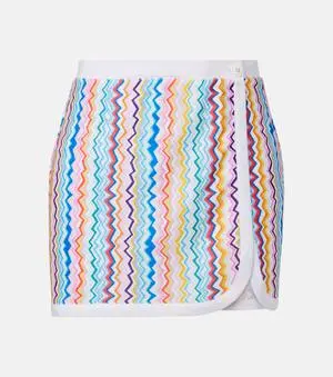 Missoni Zigzag Printed Terry Jersey Miniskirt - Multicoloured