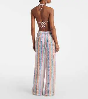 Missoni Zigzag Sheer Wide-leg Pants