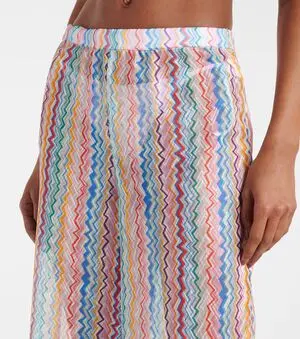 Missoni Zigzag Sheer Wide-leg Pants