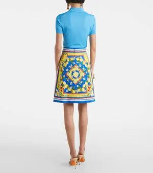 Dolce & Gabbana Printed Cotton-blend Mini Skirt