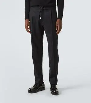 LARDINI Wool And Cashmere Blend Trousers