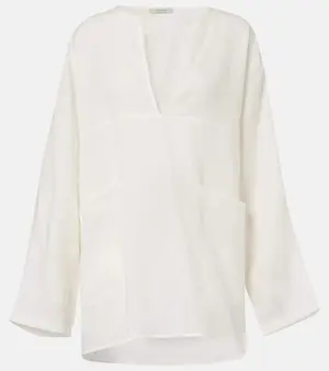 Asceno Oversized Linen Top
