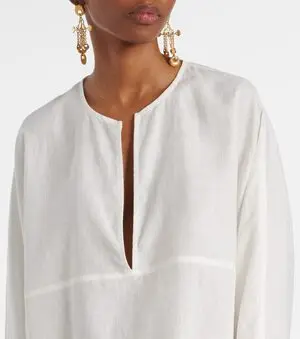 Asceno Oversized Linen Top