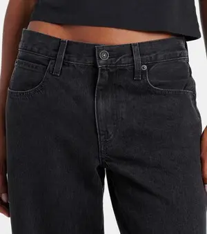 SLVRLAKE Tess Long High-rise Barrel-leg Jeans