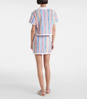 Missoni Zigzag Printed Terry Crop Top