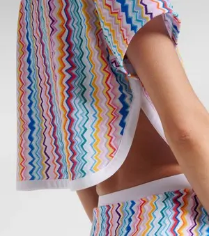 Missoni Zigzag Printed Terry Crop Top