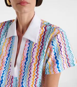Missoni Zigzag Printed Terry Crop Top