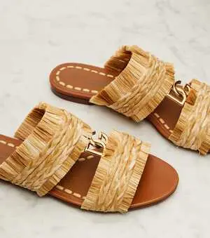 Dolce & Gabbana Dg Braided Raffia-effect Sandals