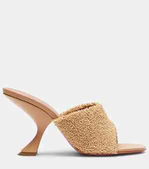 Amina Muaddi Taylor 90 Raffia-effect Mules