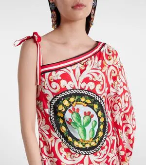 Dolce & Gabbana Printed Silk Kaftan